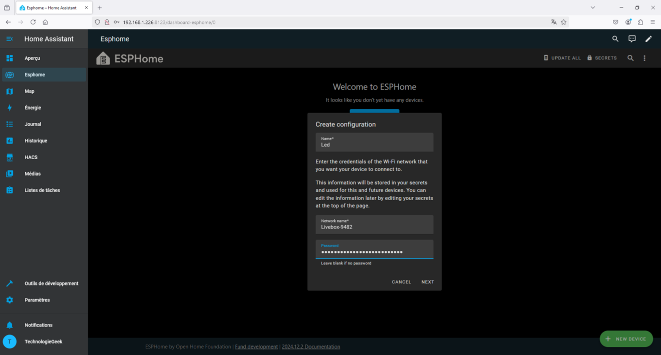 ESPHome sur Docker et Home Assistant - Technologie Geek