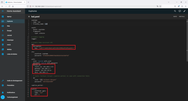 ESPHome sur Docker et Home Assistant - Technologie Geek