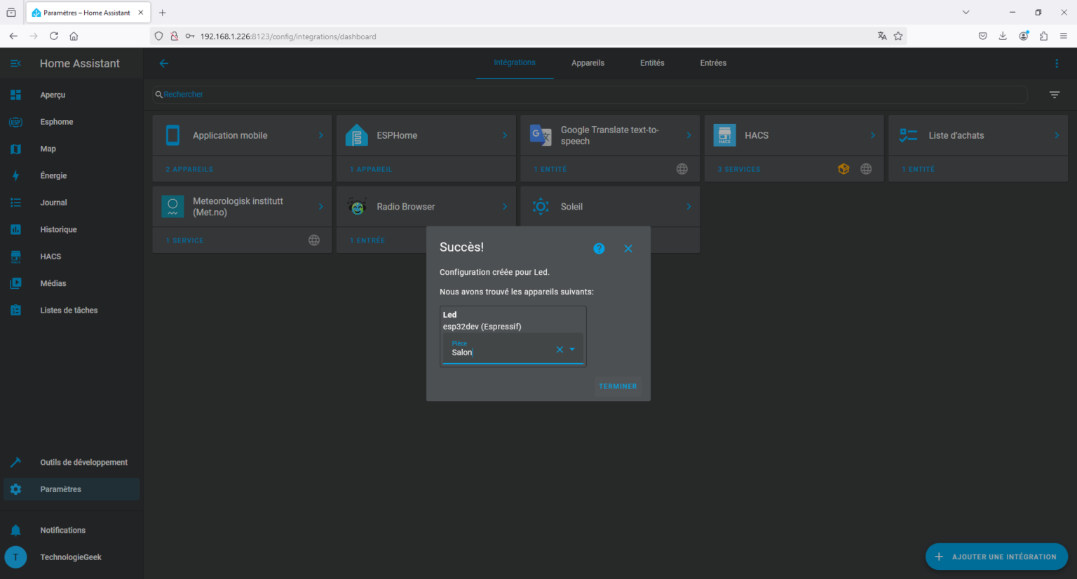 ESPHome sur Docker et Home Assistant - Technologie Geek